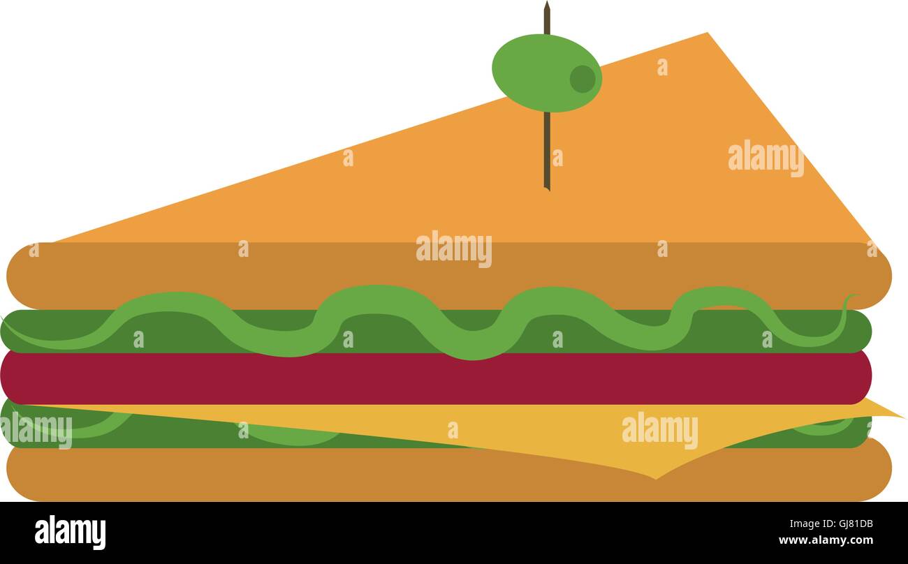 triangle sandwich with olive icon Stock Vector Image & Art - Alamy