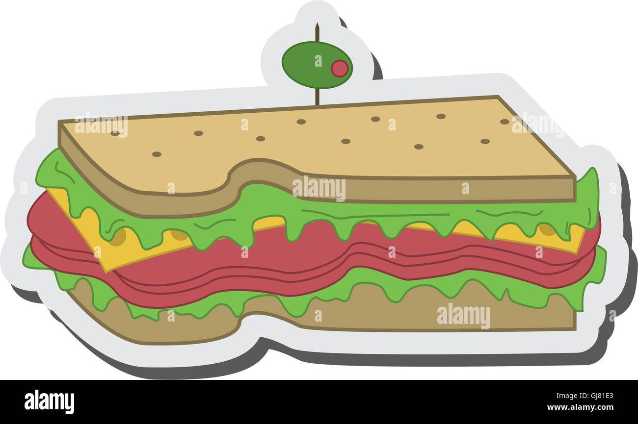 sandwich with olive icon Stock Vector Image & Art - Alamy