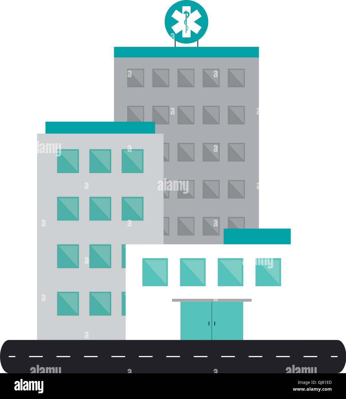 Ambulances at hospital Stock Vector Images - Alamy