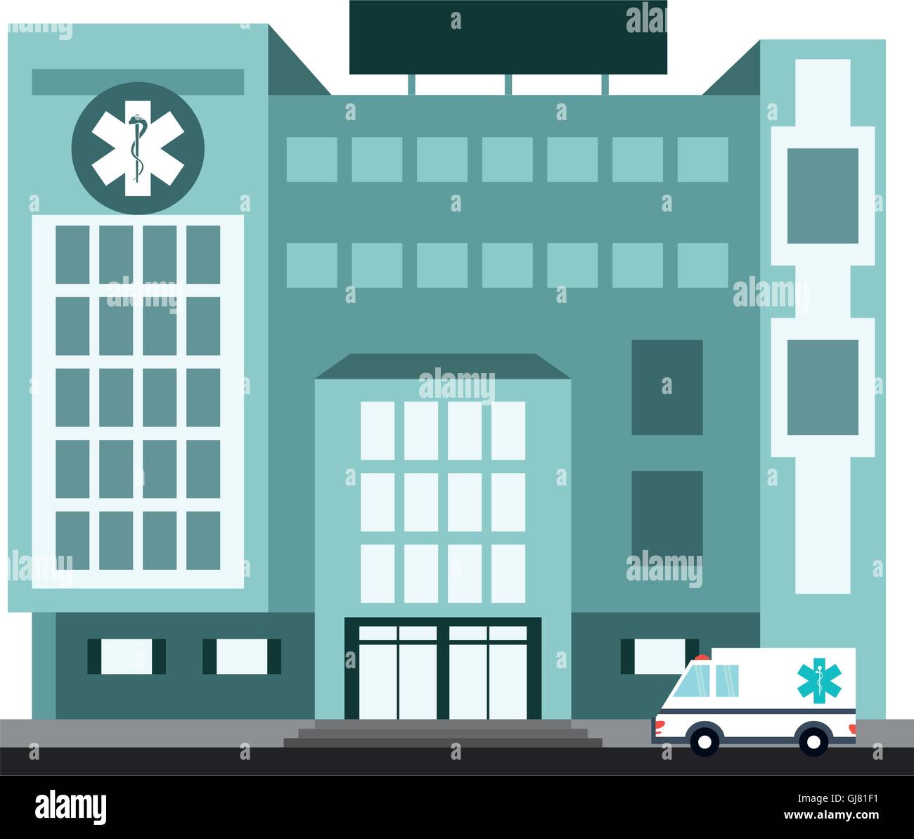 Ambulances at hospital Stock Vector Images - Alamy