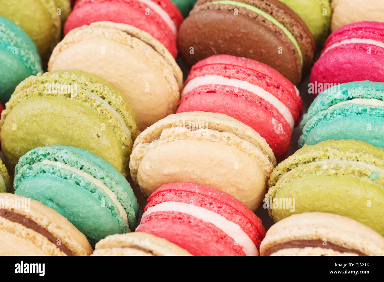 Set of delicious macaroons Stock Photo - Alamy