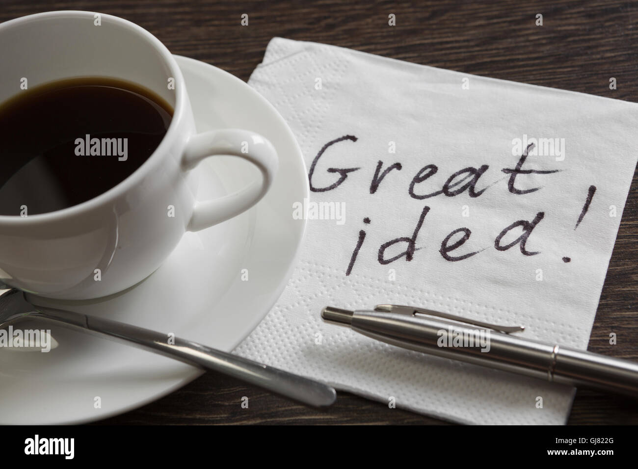 Message written on napkin Stock Photo - Alamy