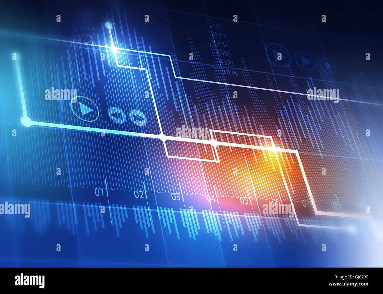 Sound equalizer background Stock Photo - Alamy