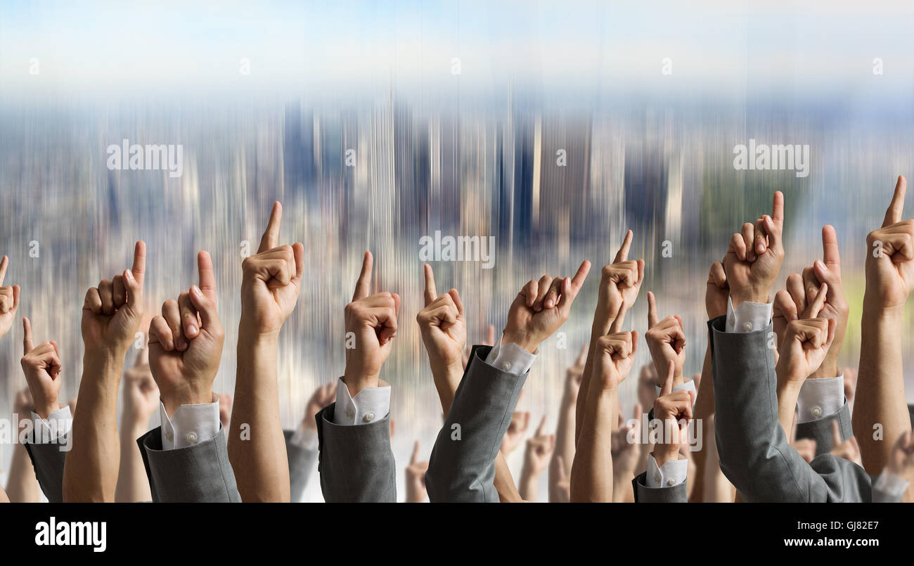 Hand gestures in arow . Mixed media Stock Photo - Alamy