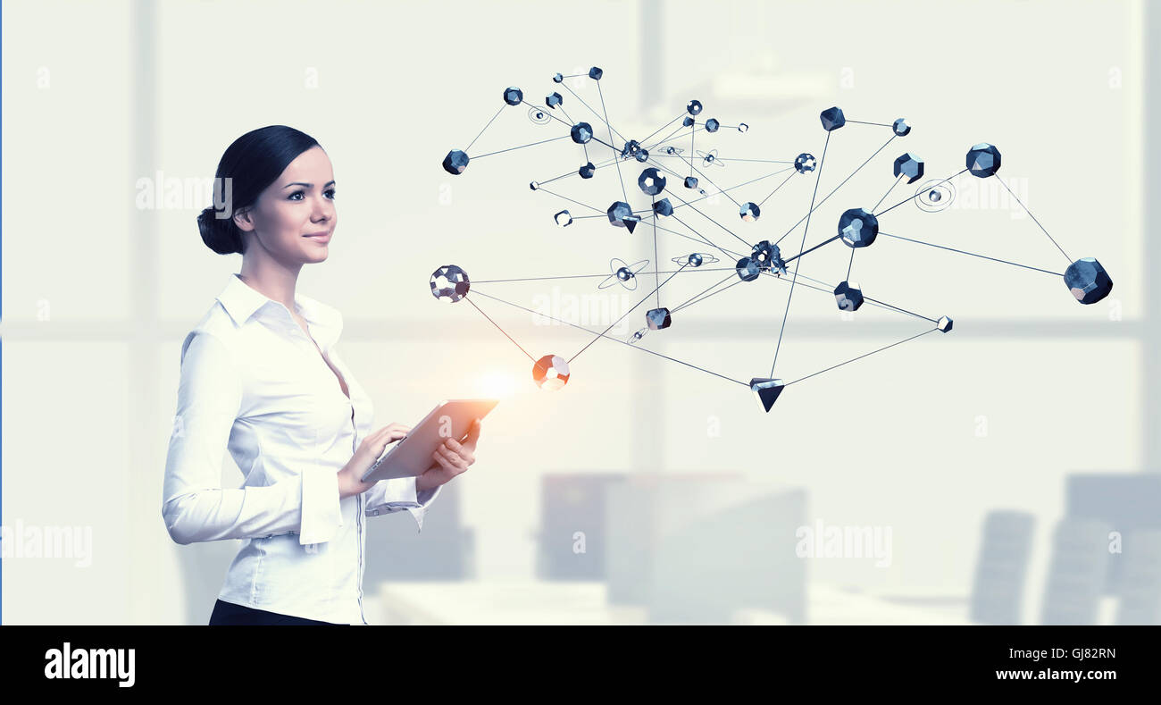 Technologies for work and connection . Mixed media Stock Photo - Alamy