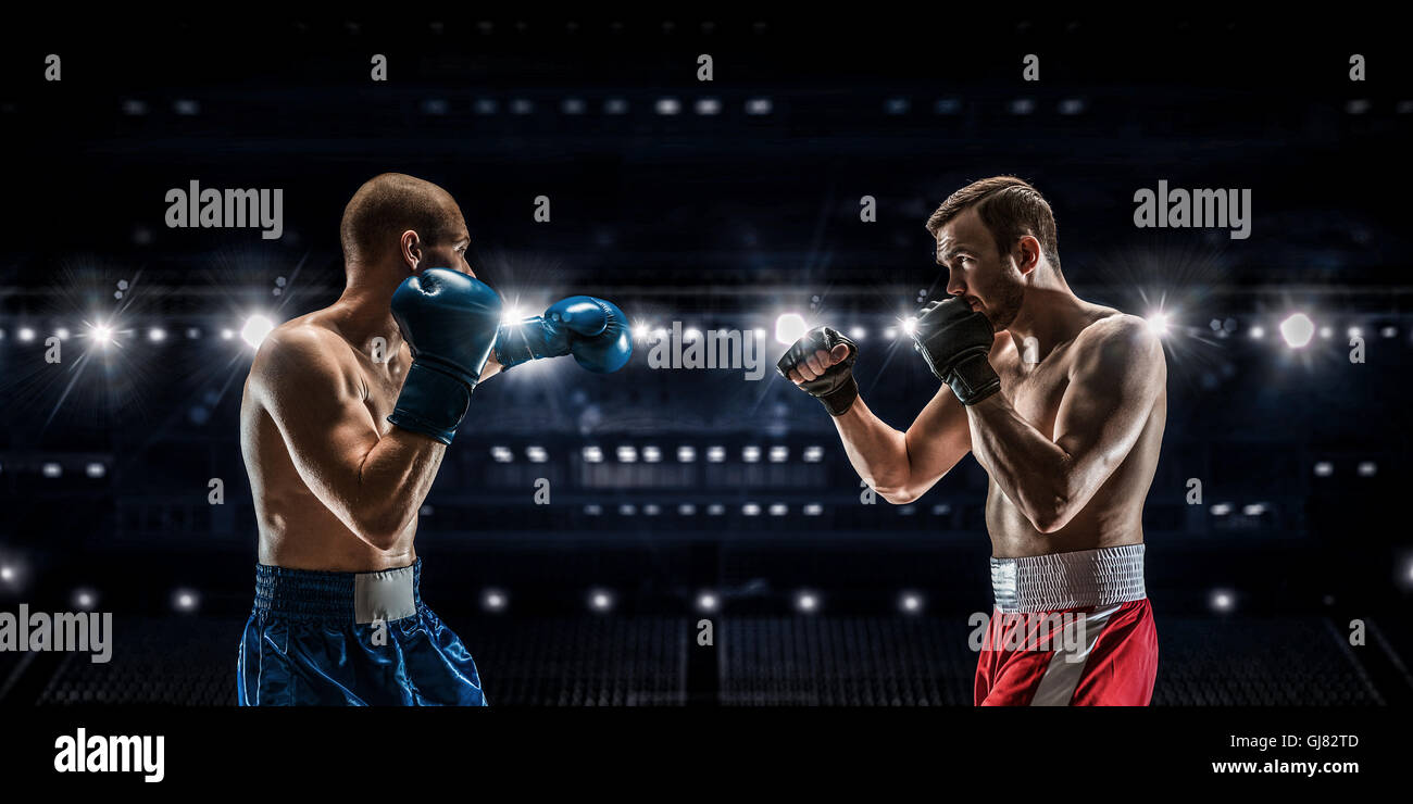 Professional box match . Mixed media Stock Photo - Alamy