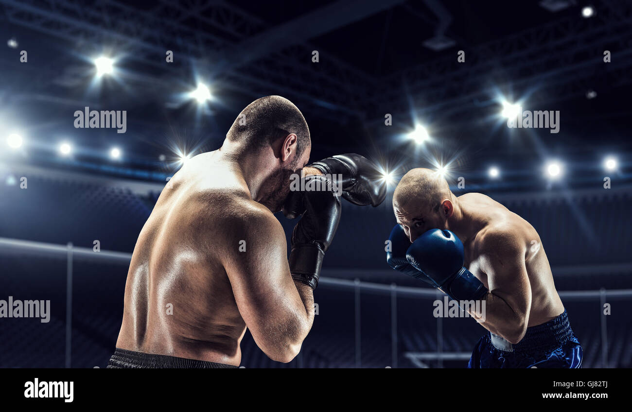 Professional box match . Mixed media Stock Photo - Alamy