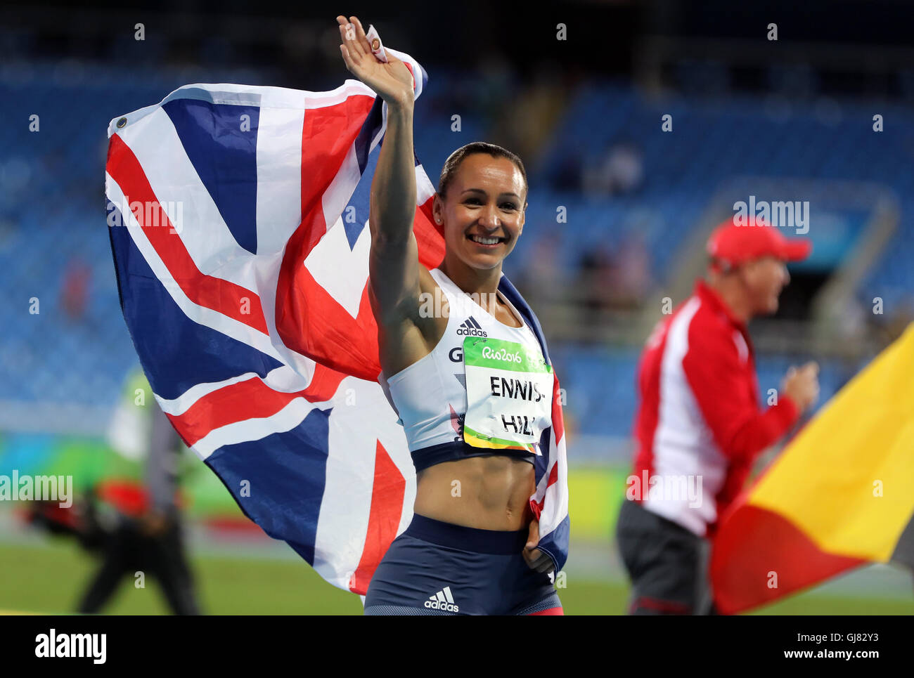 Great Britain's Jessica Ennis-Hill following the Women's Heptathlon ...