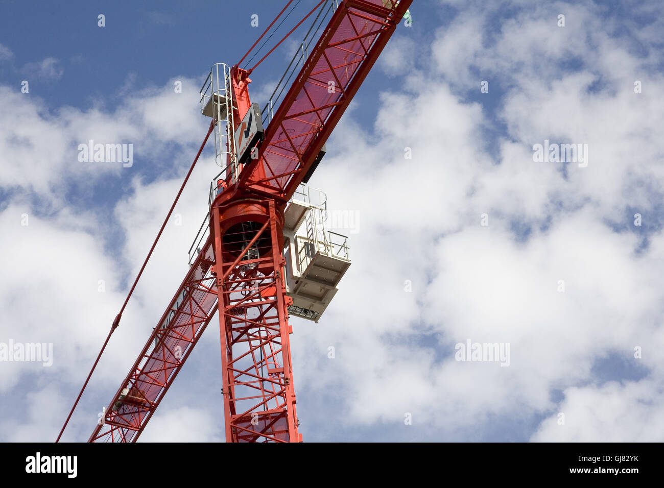 Red construction crane Stock Photo - Alamy