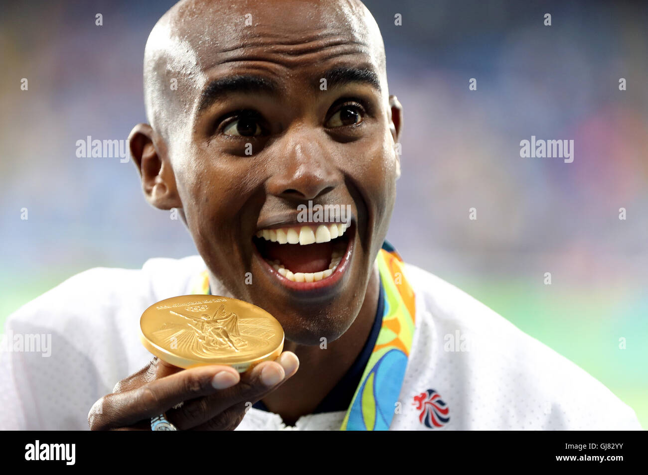 Mo farah gold medal hi-res stock photography and images - Alamy