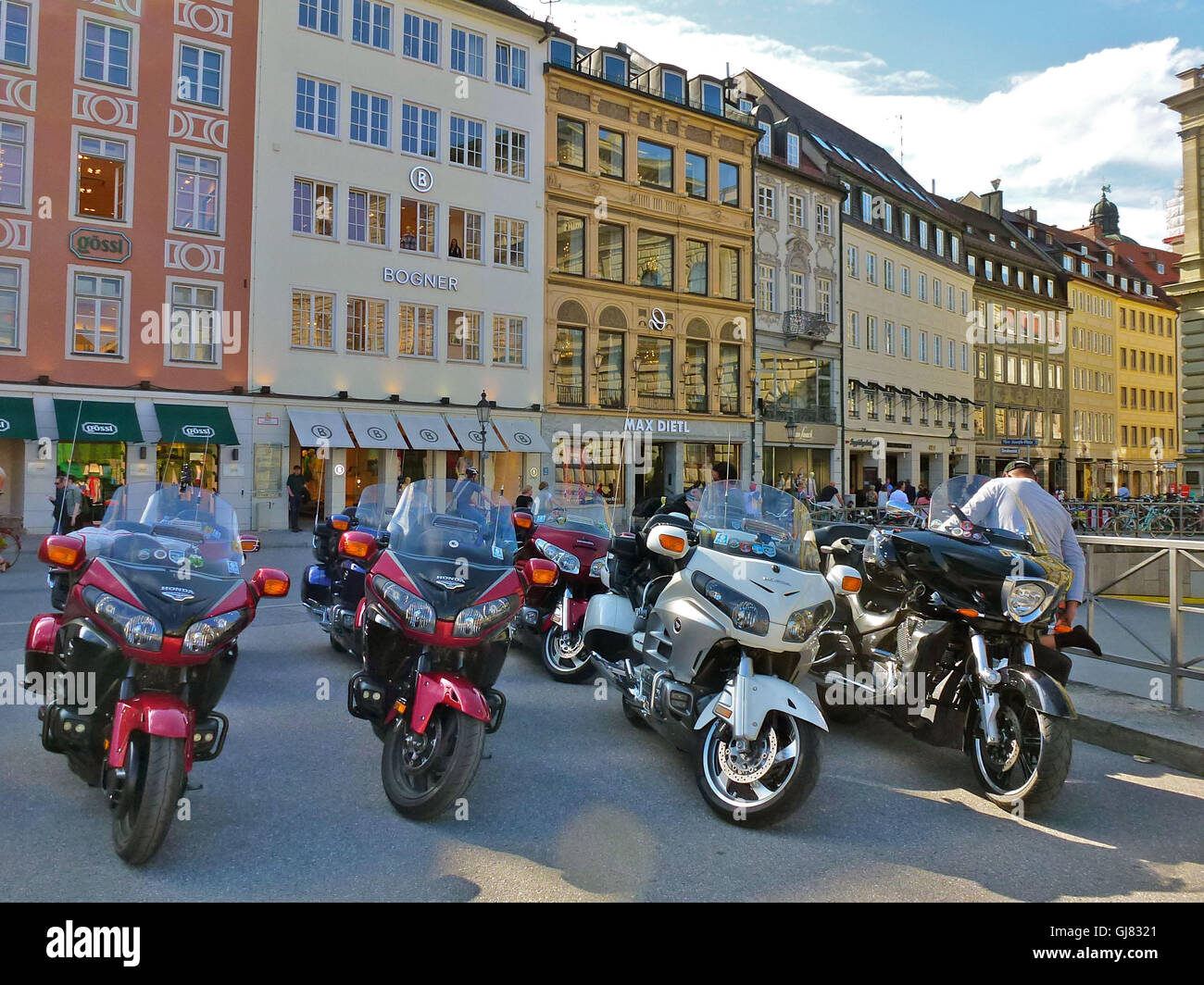 Germany, Bavaria, Upper Bavaria, Munich, motorcycles, Residenzstrasse ...