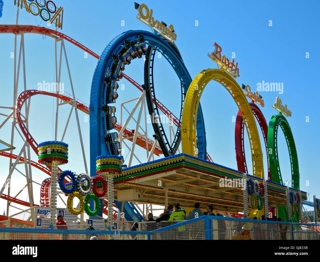 5 time loop, Germany, fairground ride, Munich, Bavaria, Upper Bavaria ...
