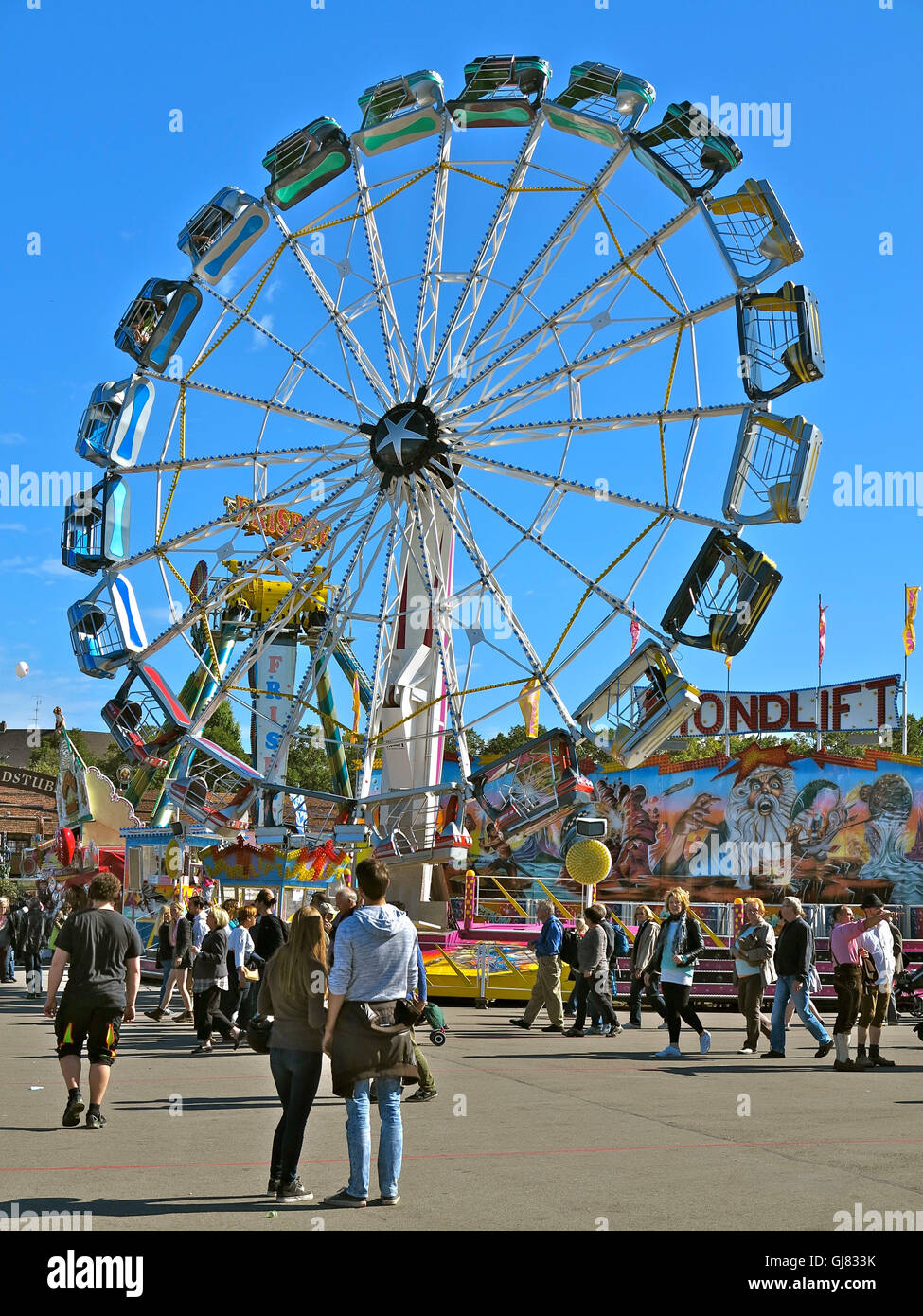 Germany, fairground ride, 'Mondlift', Munich, Bavaria, Upper Bavaria ...