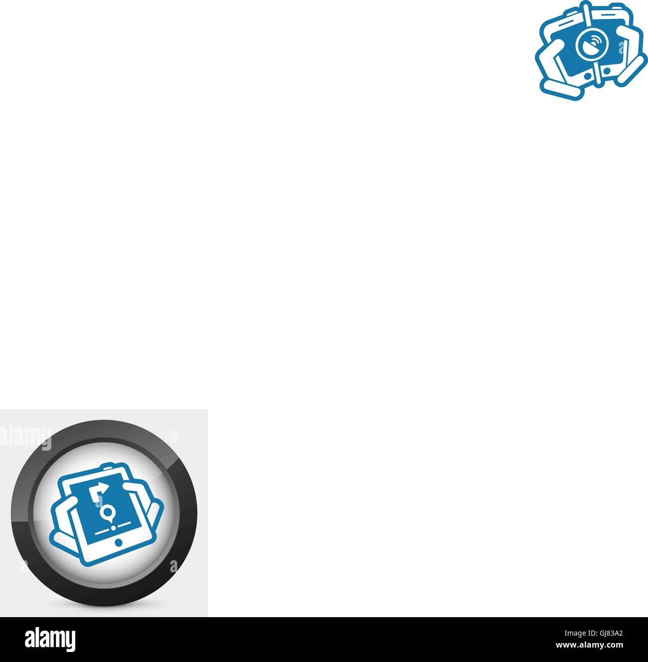 Mobile label simple icons Stock Vector Images - Alamy