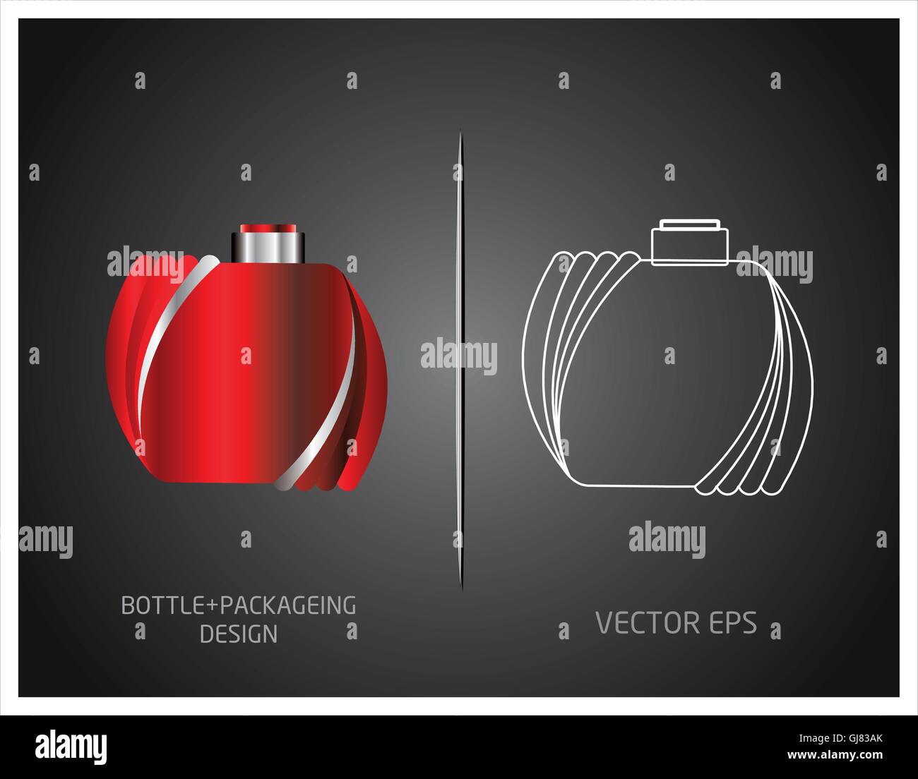 Transparent glass bottle fragrance Stock Vector Images - Alamy