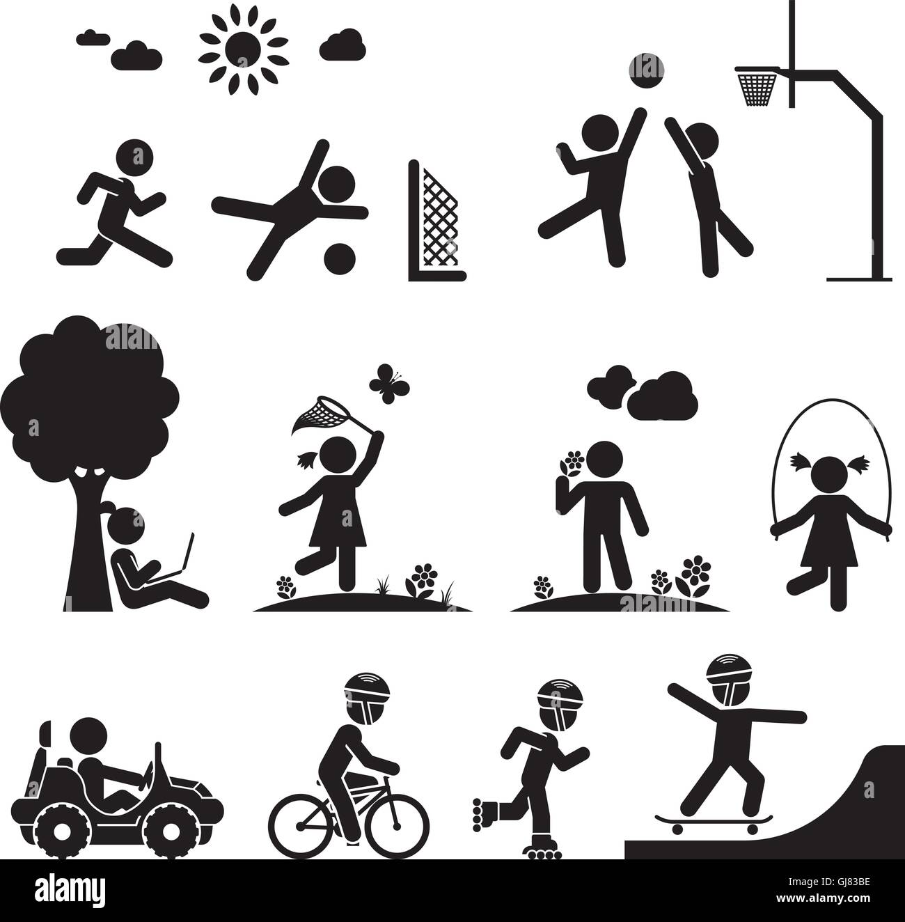 Childhood vector set Stock Vector Image & Art - Alamy