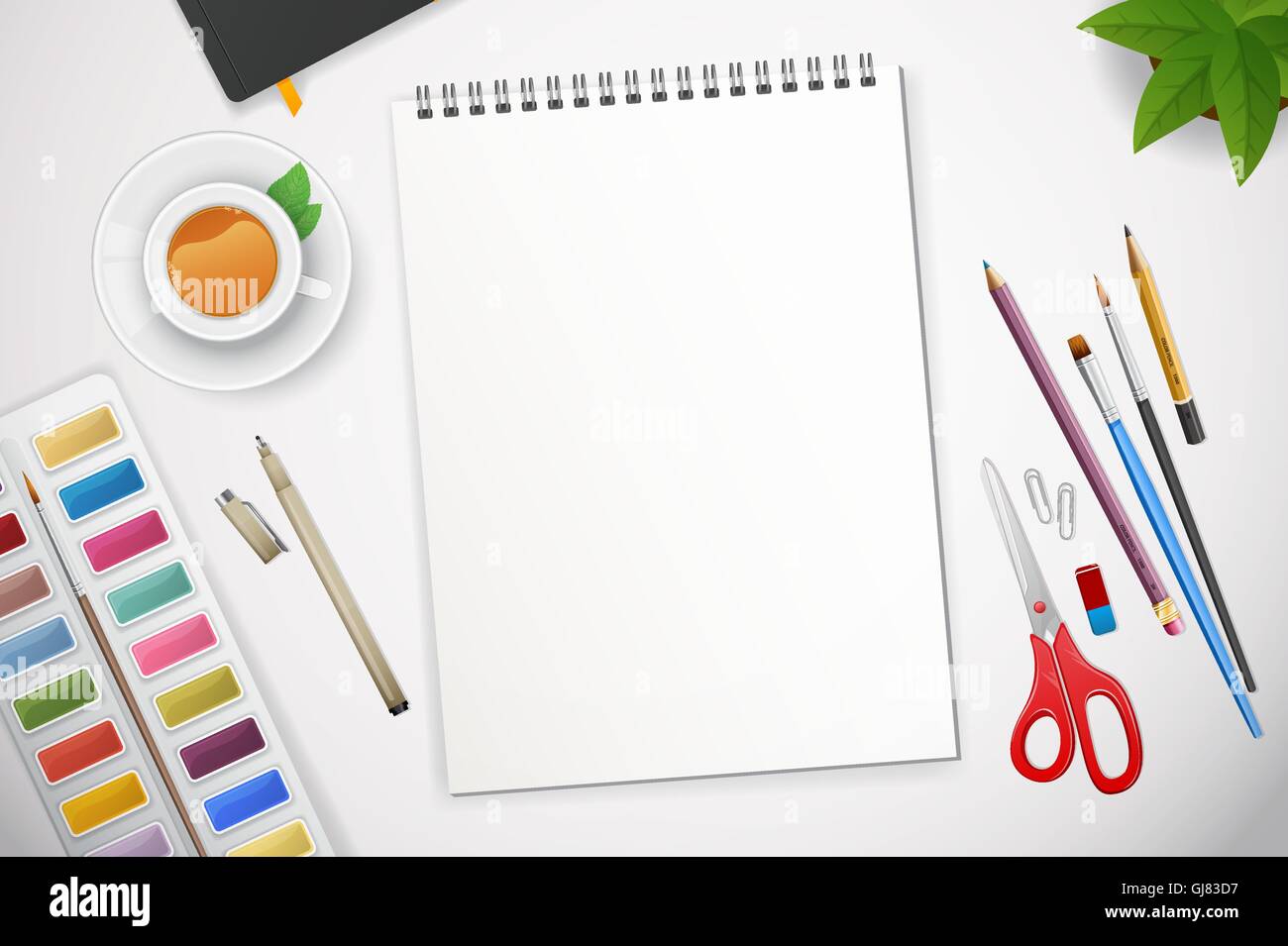 Art process with watercolor Stock Vector Image & Art - Alamy