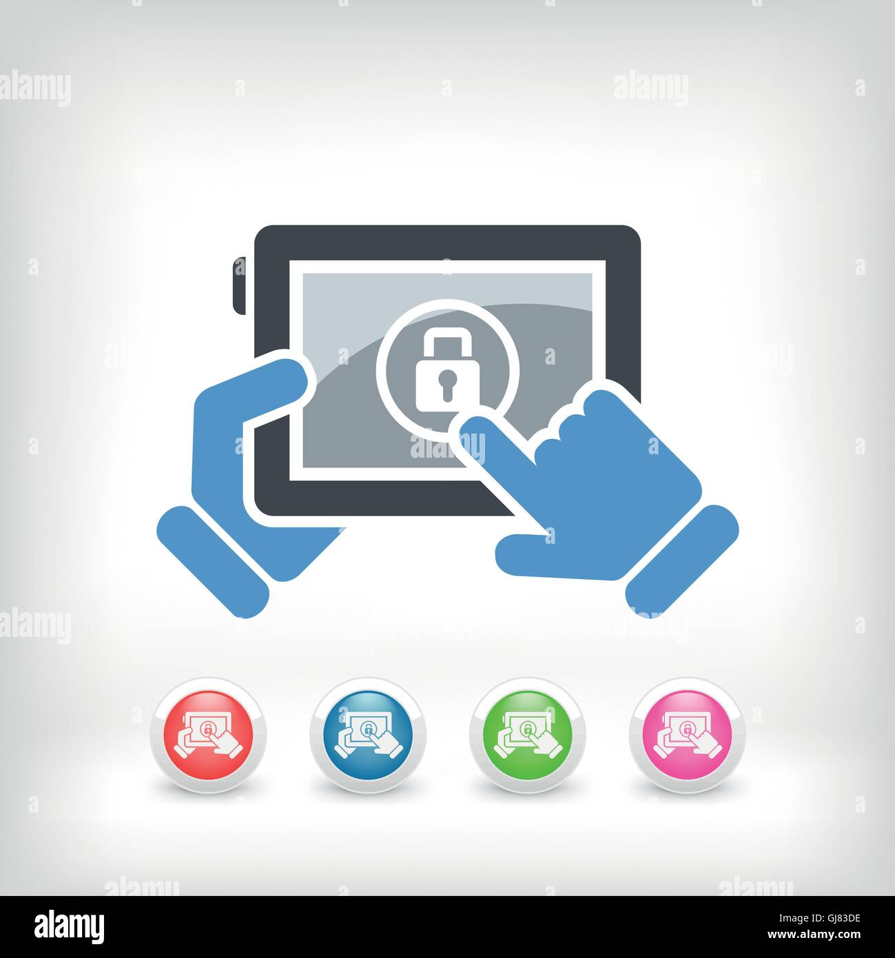 Cyber security tablet Stock Vector Images - Alamy