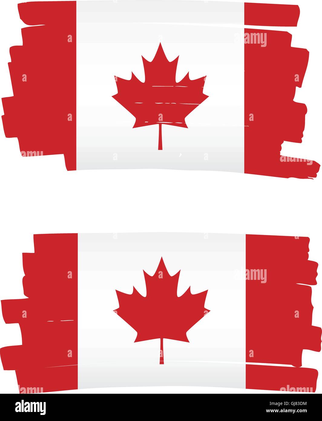 Flag Canada on white background Stock Vector Image & Art - Alamy