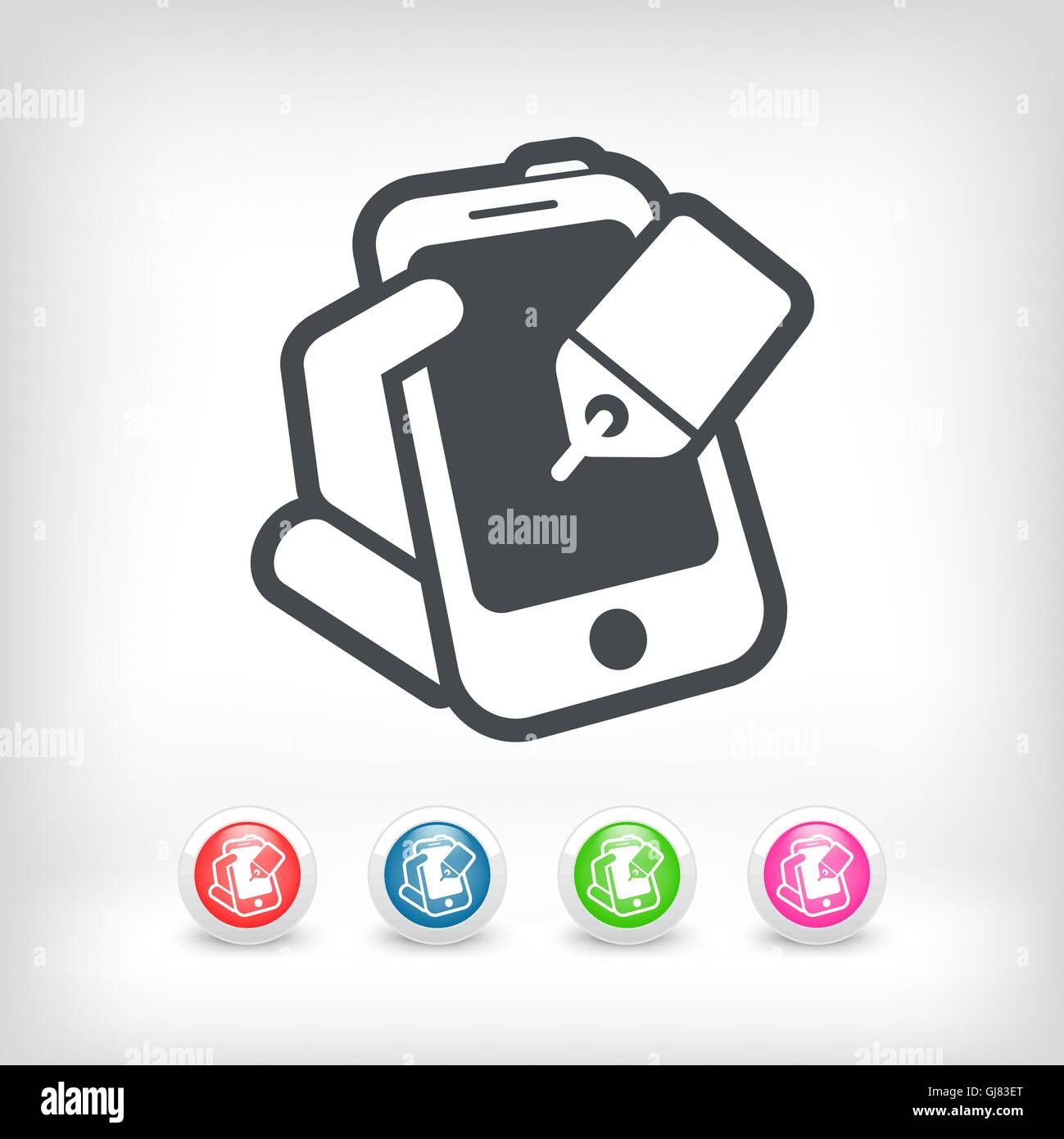 Phone label icon Stock Vector Image & Art - Alamy