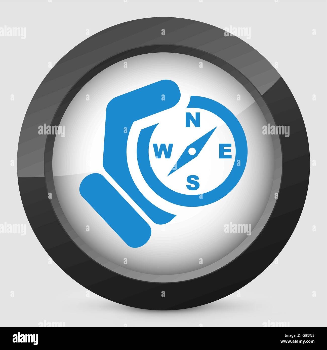 Hand compass illustration north hi-res stock photography and images - Alamy