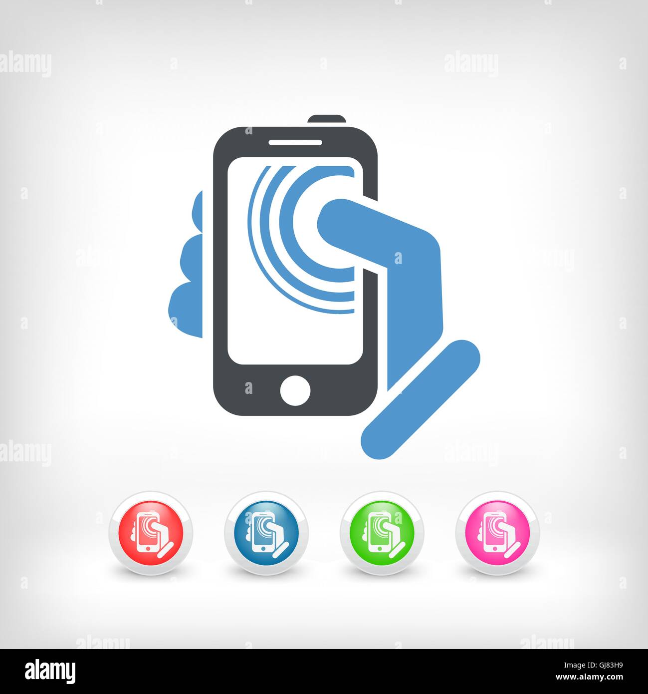 Smartphone touchscreen icon concept Stock Vector Image & Art - Alamy
