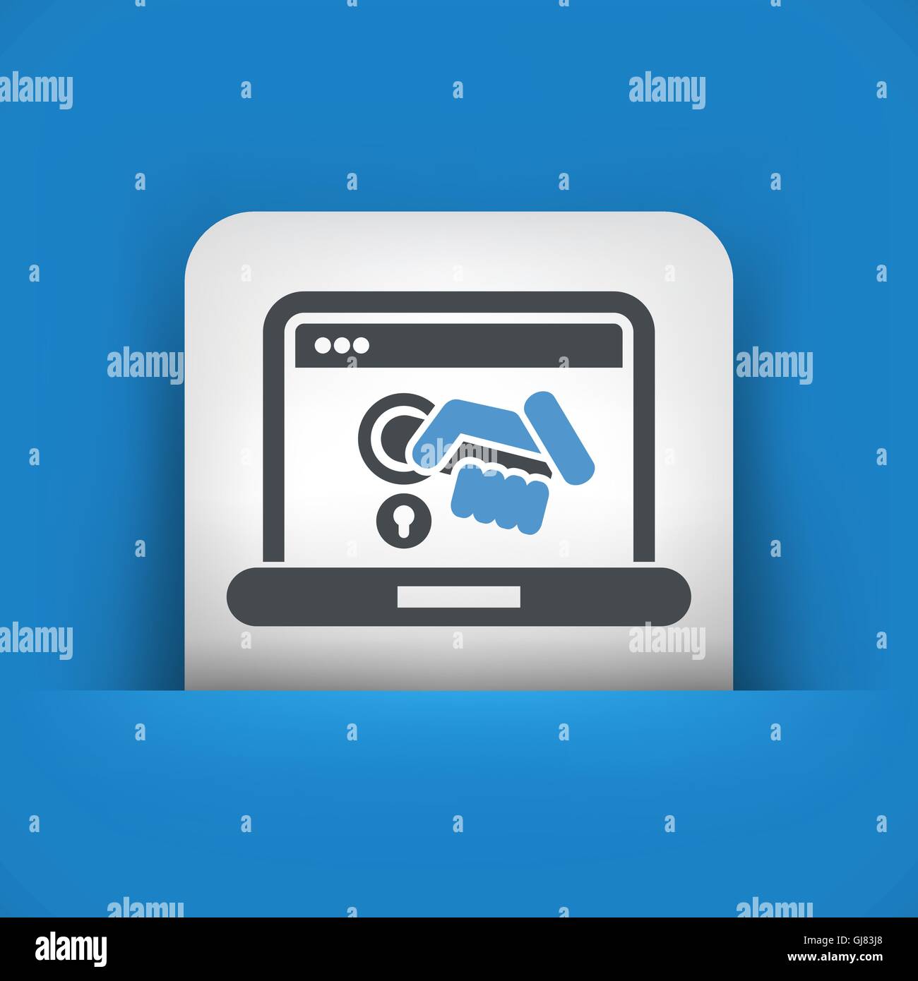 Illustration of computer privacy concept icon Stock Vector Image & Art ...