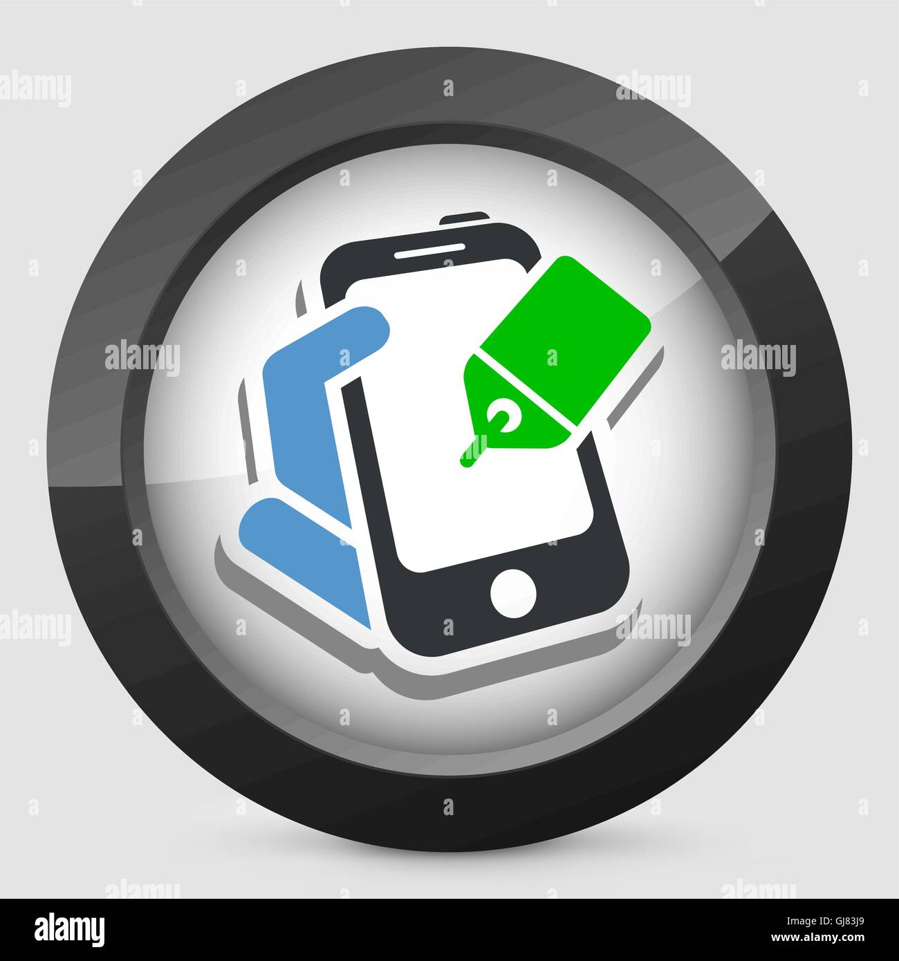 Phone label icon Stock Vector Image & Art - Alamy