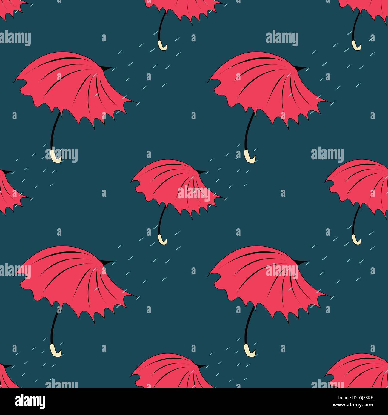 Vector seamless pattern umbrella Stock Vector Images - Alamy