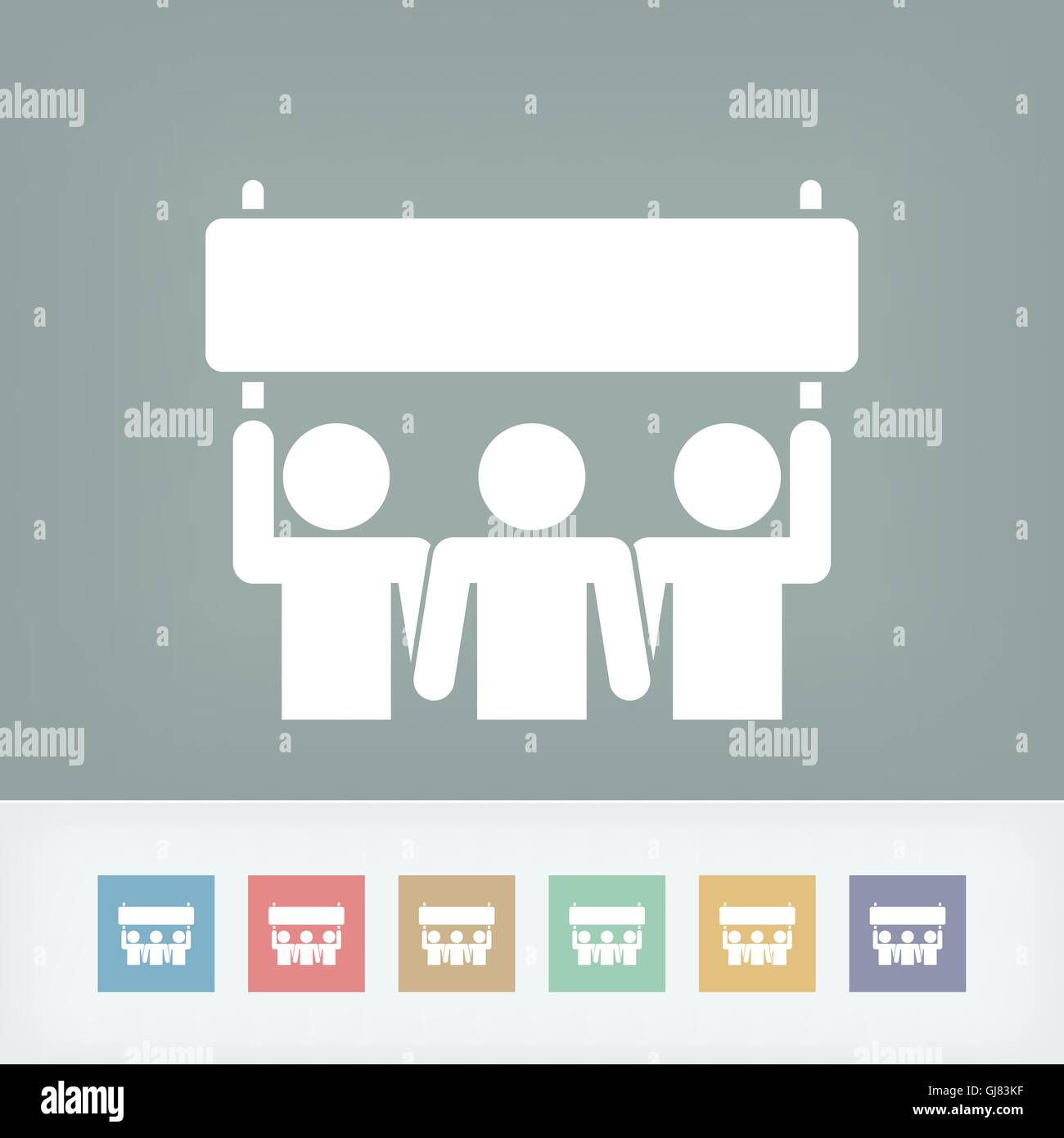 Icon of people demonstration concept Stock Vector Image & Art - Alamy