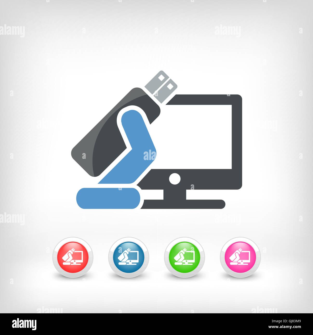 Tv usb icon Stock Vector Image & Art - Alamy