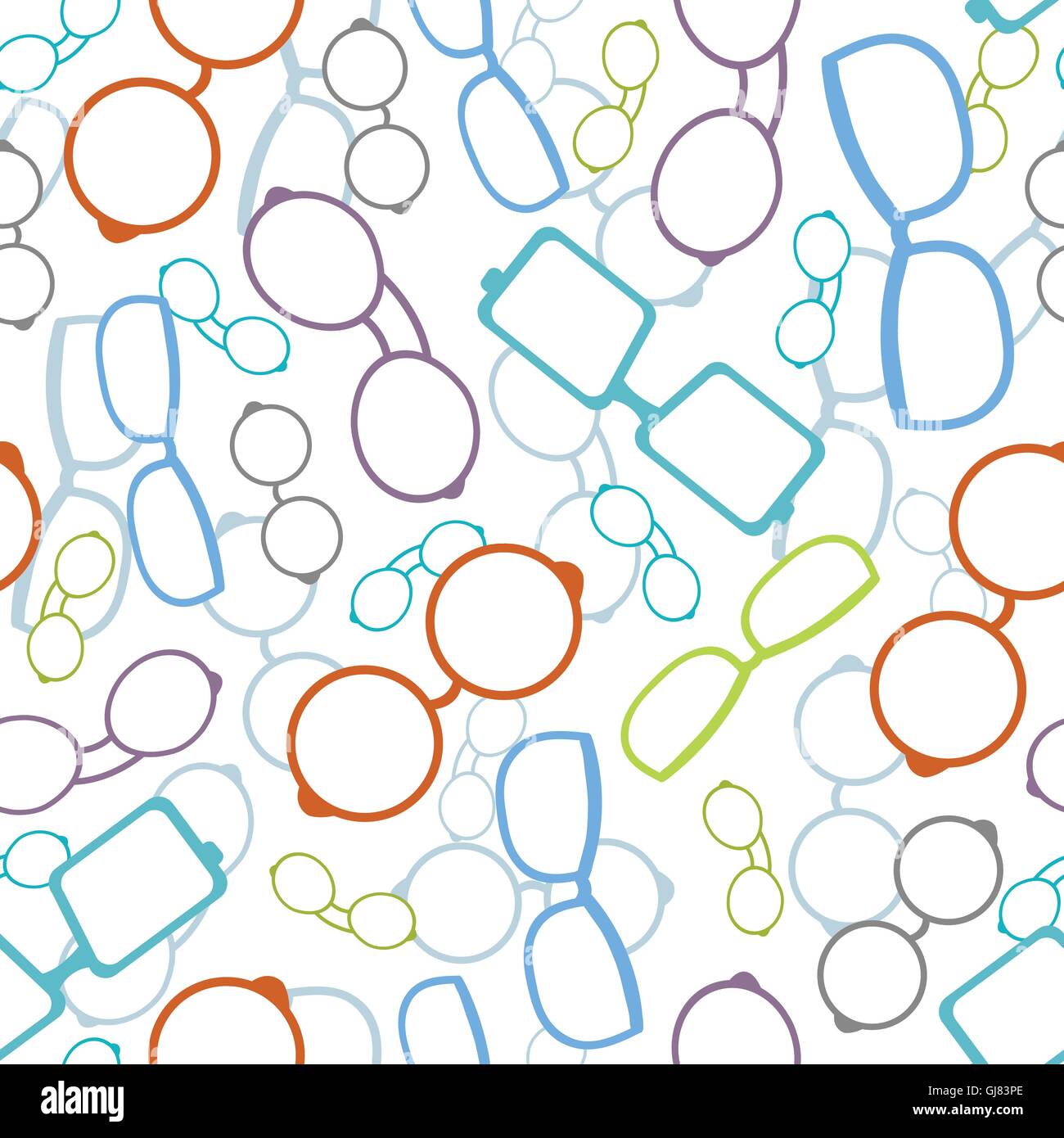 Colorful glasses seamless pattern background Stock Vector Image & Art ...