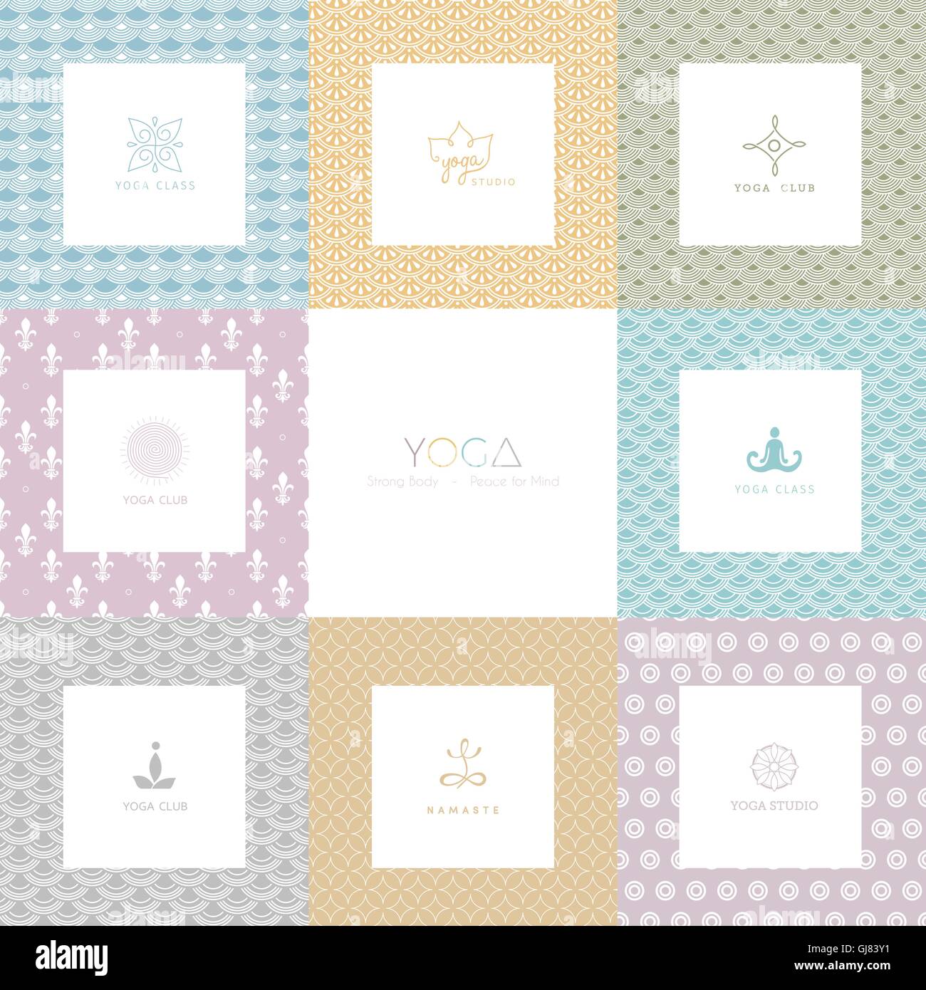 Patterns yoga Stock Vector Images - Alamy