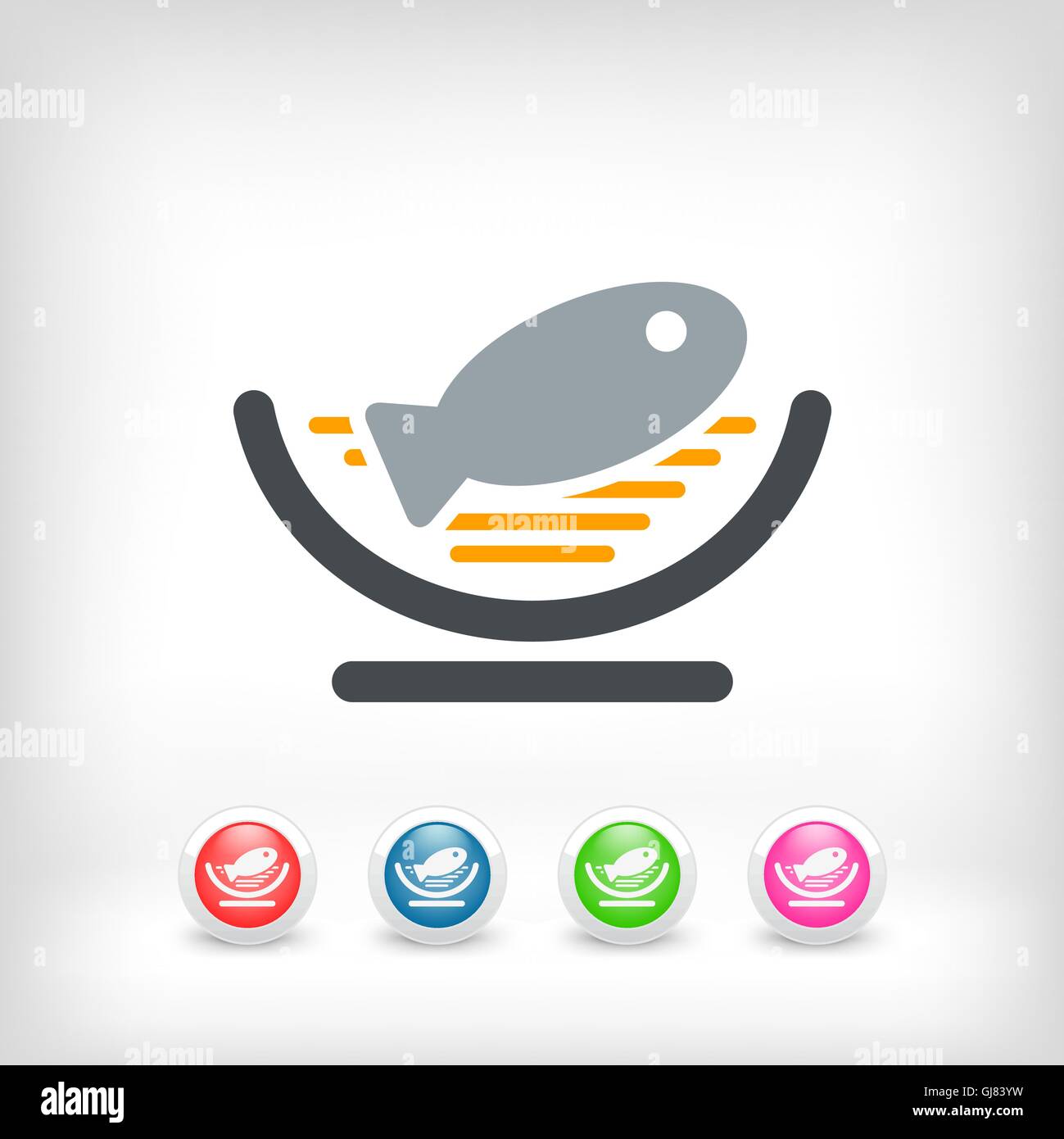 Dish of fish icon Stock Vector Image & Art - Alamy