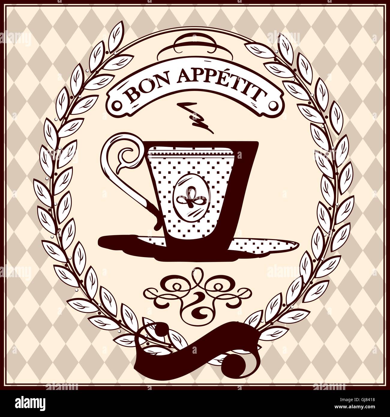 Old car coffee shop Stock Vector Images - Alamy