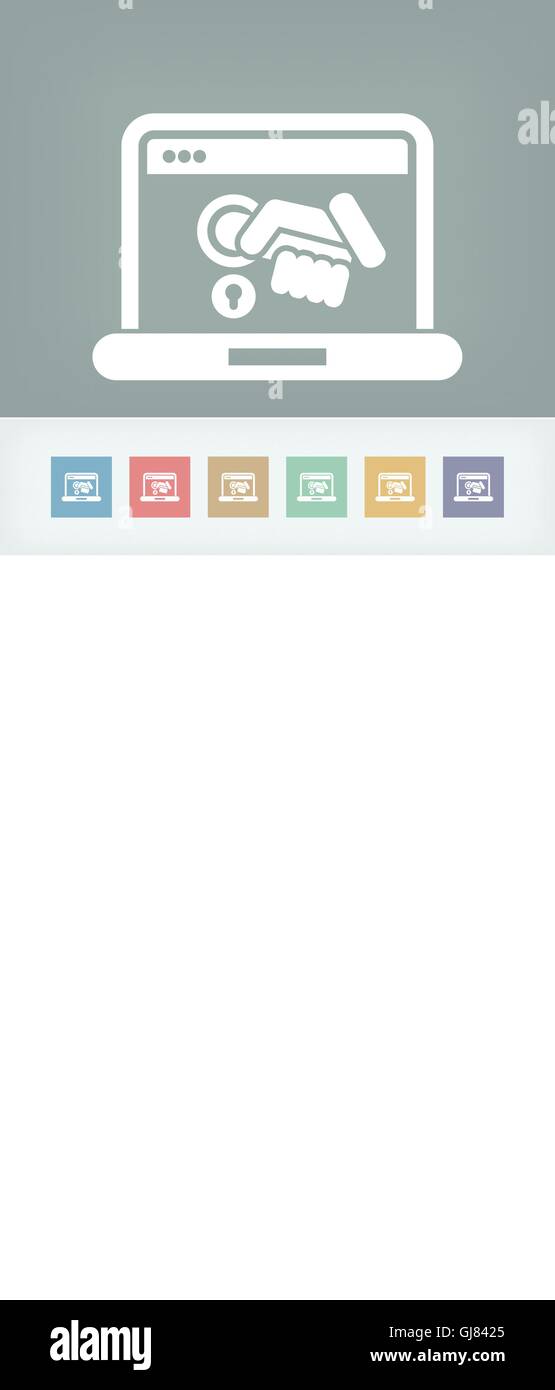 Illustration of computer privacy concept icon Stock Vector Image & Art ...