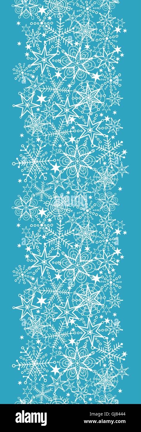 Snowflake Texture Vertical Seamless Pattern Border Stock Vector Image & Art - Alamy