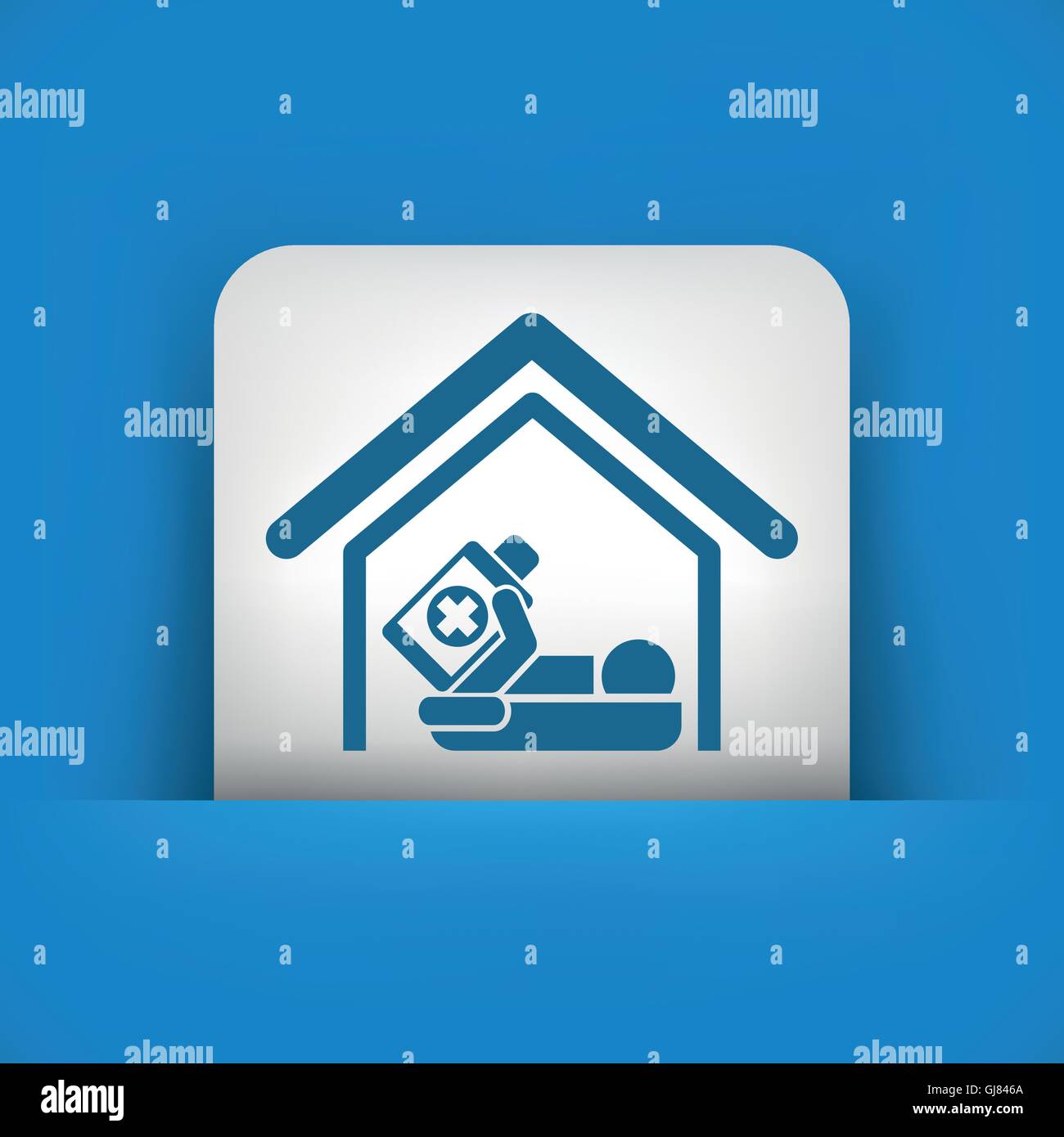 Hospitalization icon hi-res stock photography and images - Alamy