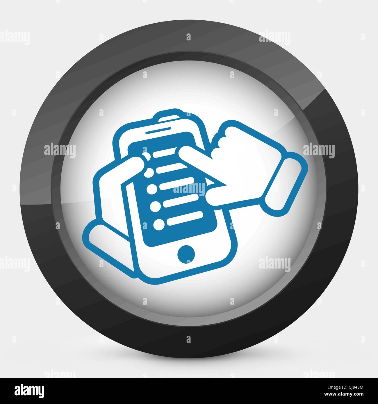 Mobile phone setting office Stock Vector Images - Alamy