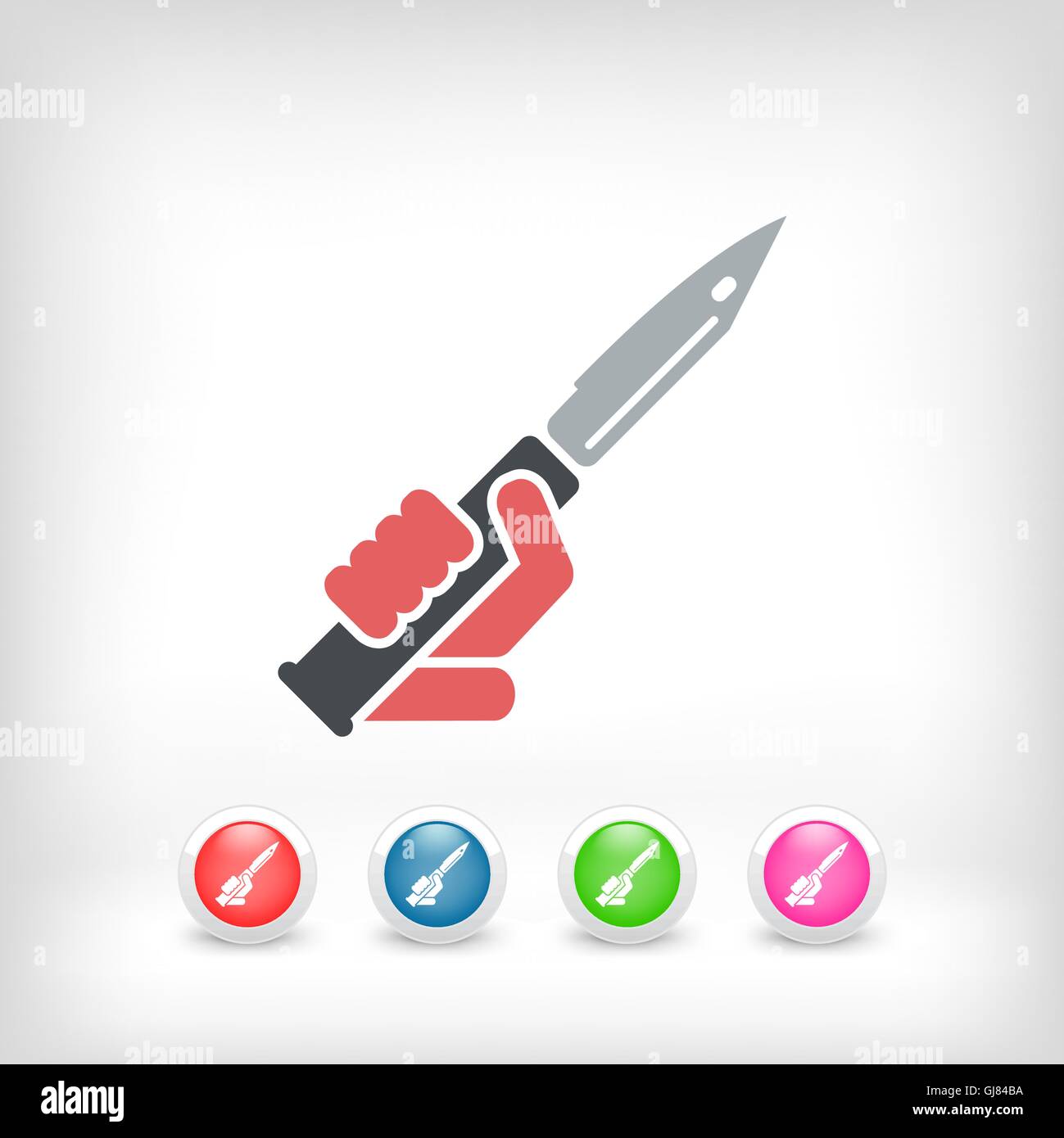 Hand holding knife murder Stock Vector Images - Alamy