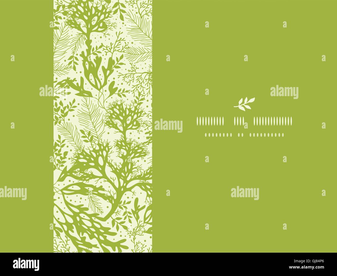 Green underwater seaweed horizontal seamless pattern background Stock ...