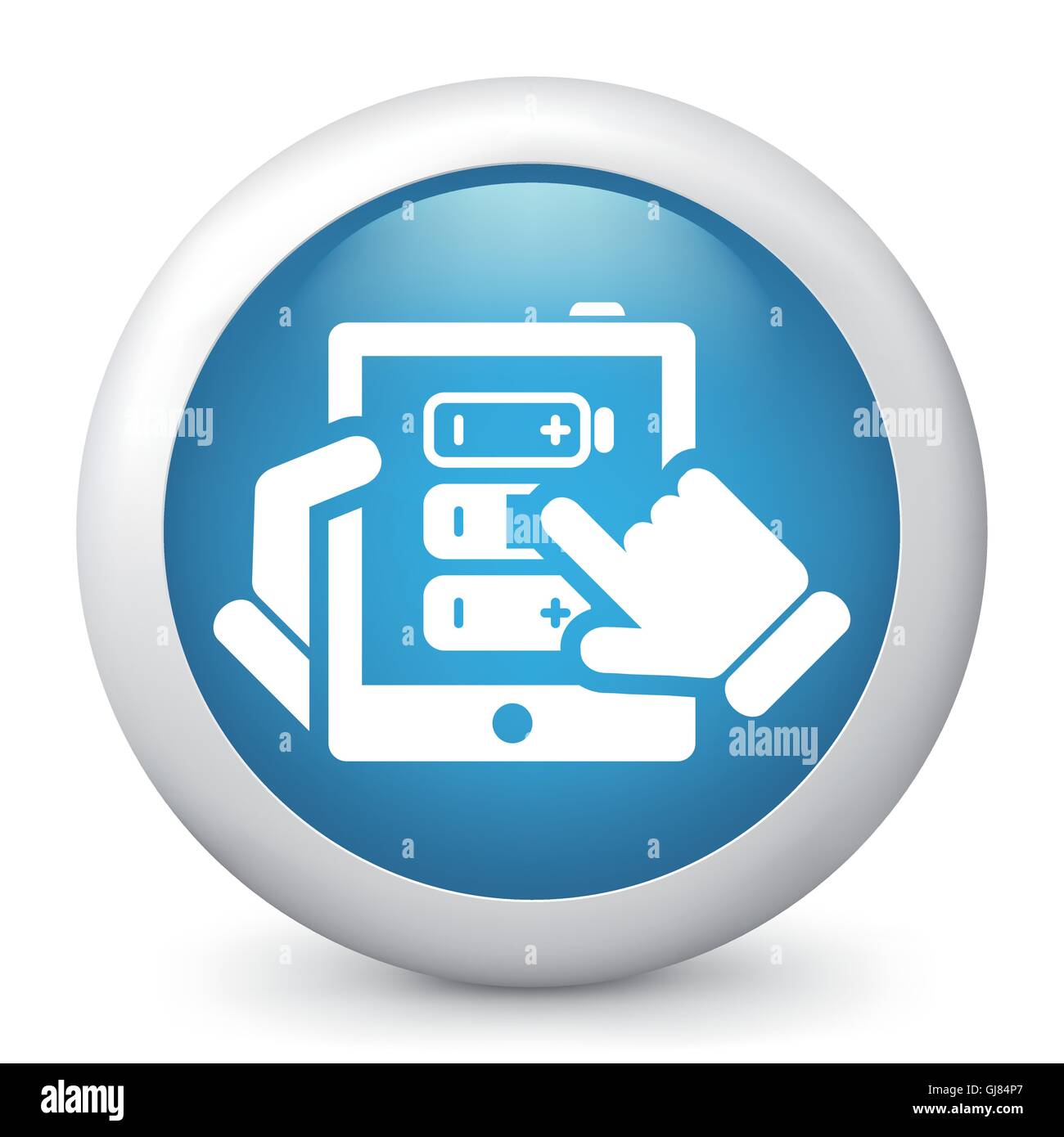 Illustration of tablet battery concept Stock Vector Image & Art - Alamy