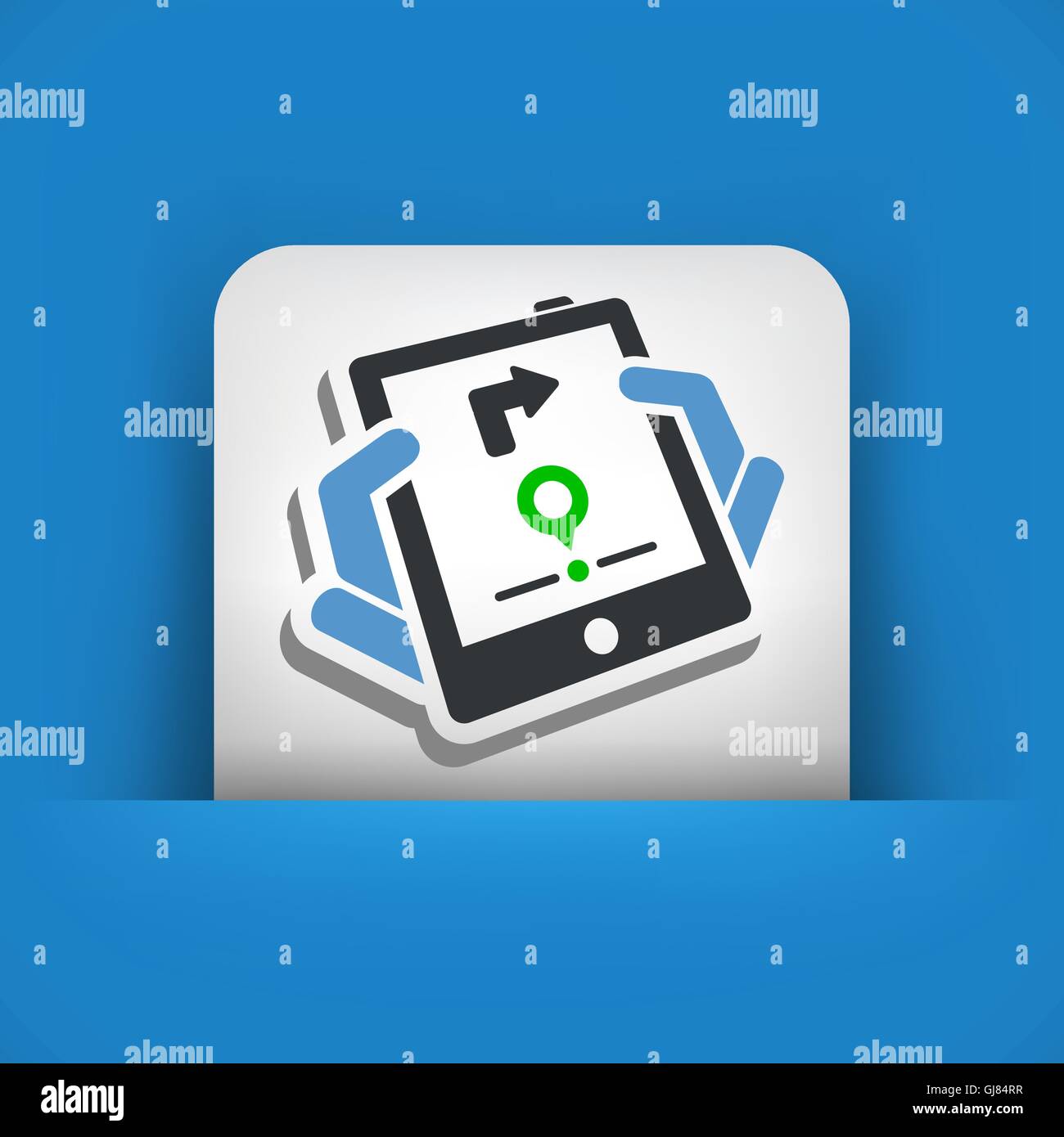 Mobile label simple icons Stock Vector Images - Alamy