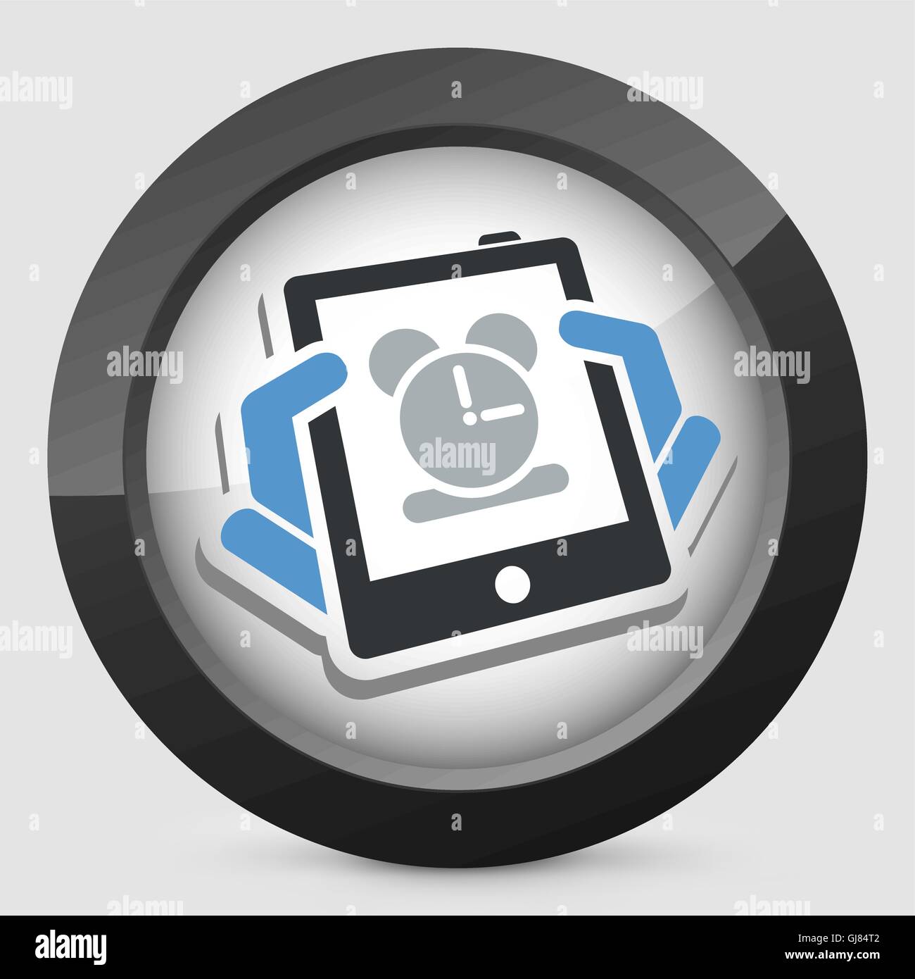 Tablet clock icon Stock Vector Image & Art - Alamy
