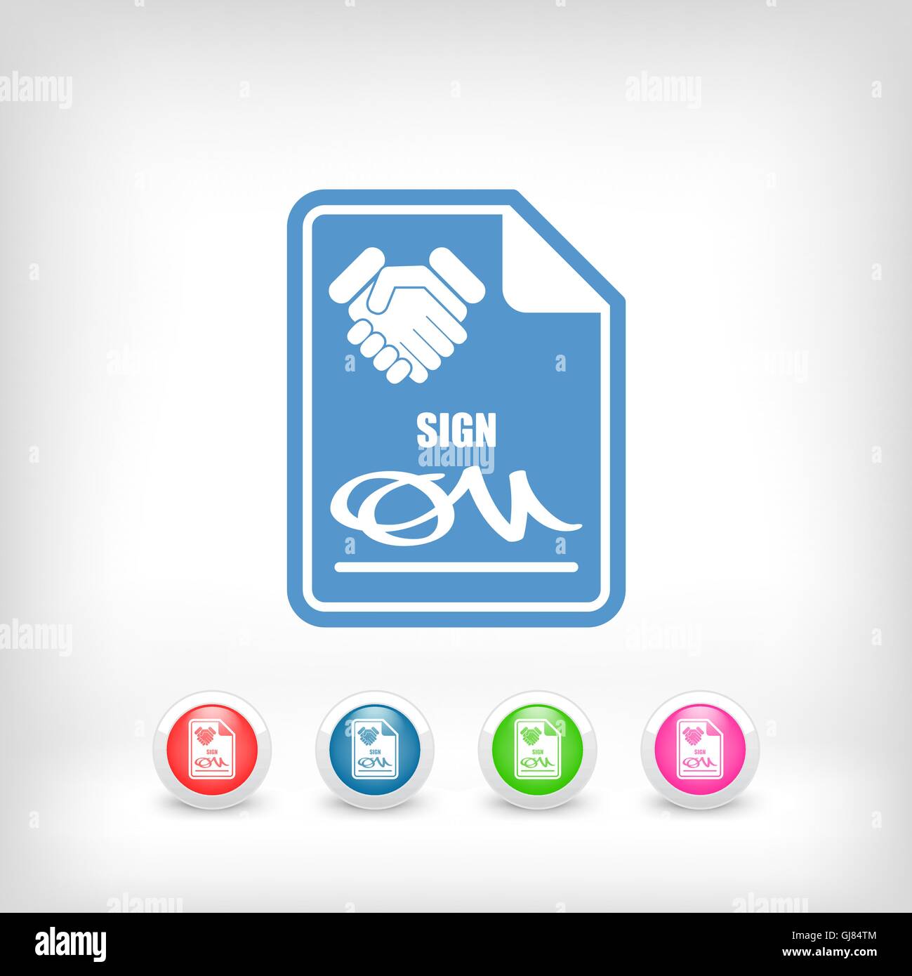 Sign on agreement document Stock Vector Image & Art - Alamy