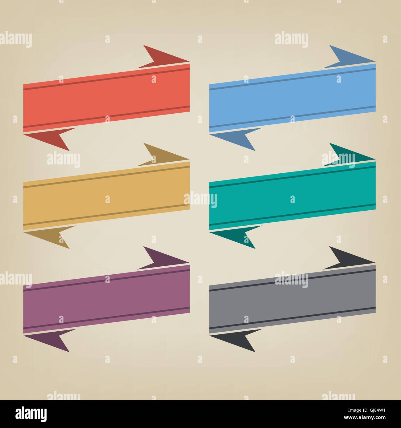 Flat ribbon design hi-res stock photography and images - Alamy