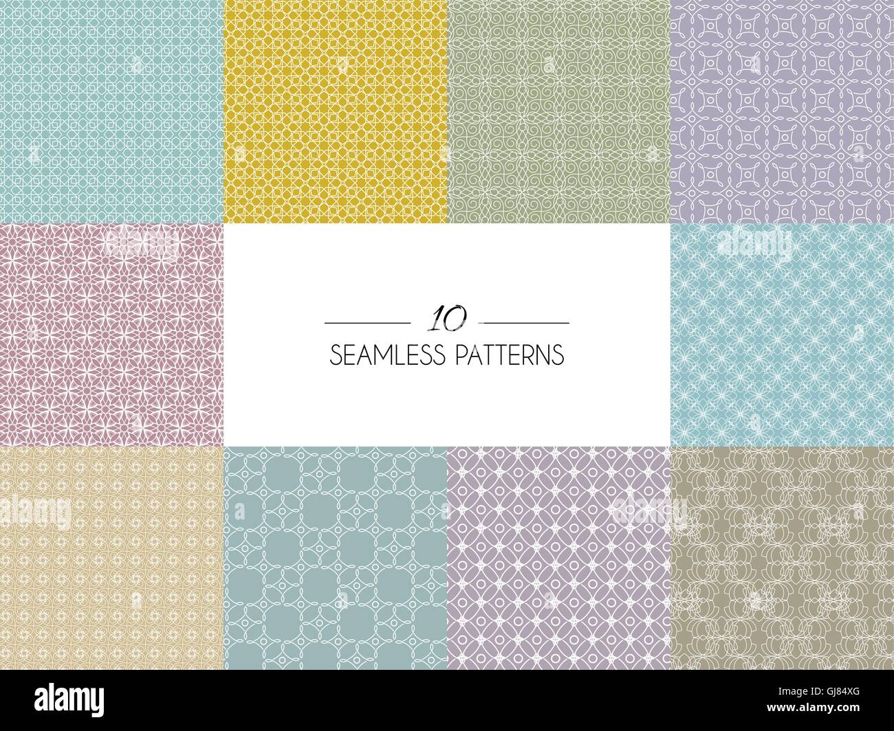 Set of geometric seamless patterns Stock Vector Image & Art - Alamy