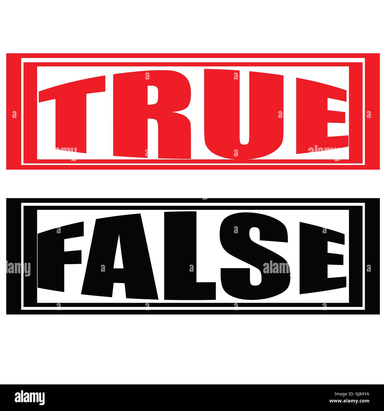 True and false Stock Vector Image & Art - Alamy