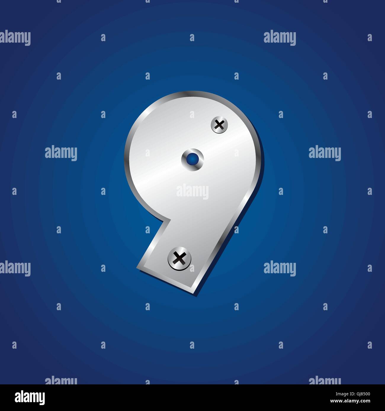 Blue metallic fonts Stock Vector Image & Art - Alamy