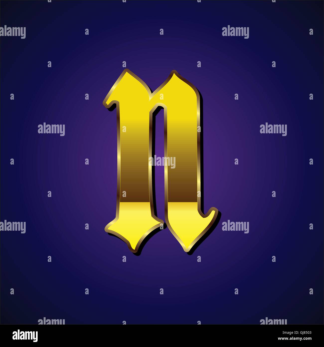 golden metallic fonts Stock Vector Image & Art - Alamy